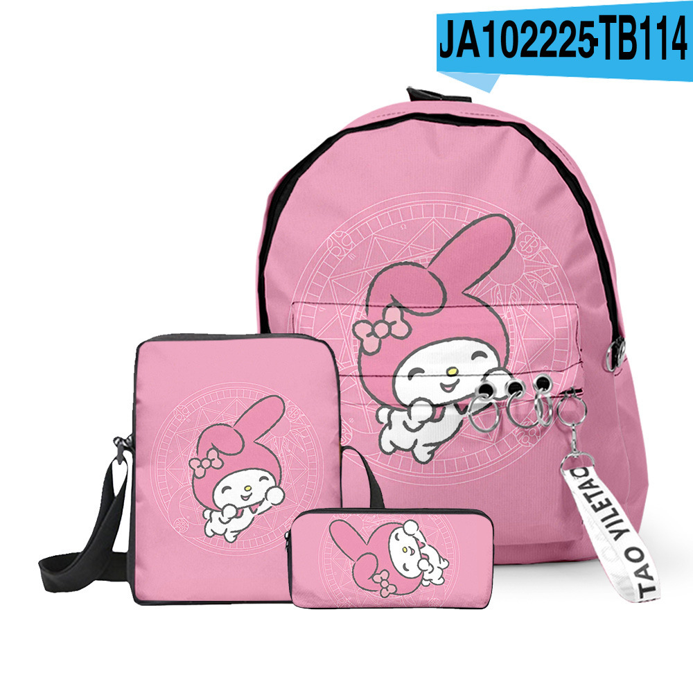 H35cm(14"in) 3D New printed Melody Backpack three-piece set (backpack ...