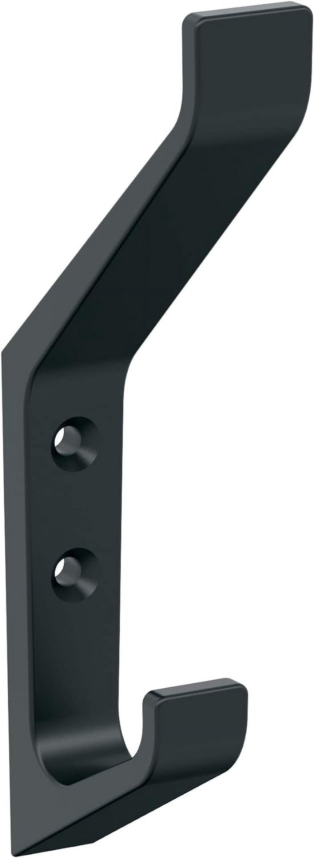 H37003MB | Emerge Double Prong Decorative Wall Hook | Matte Black Hook ...