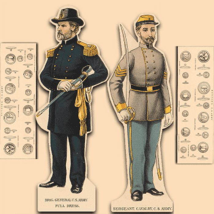 H37023 Civil War Soldier Confederate Union 28 pack Cardboard Cutout ...