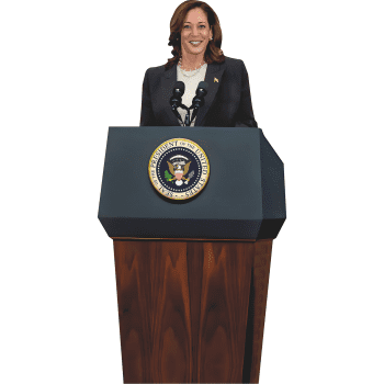 H38209 Kamala Harris Podium Cardboard Cutout Standee Standup - Walmart.com
