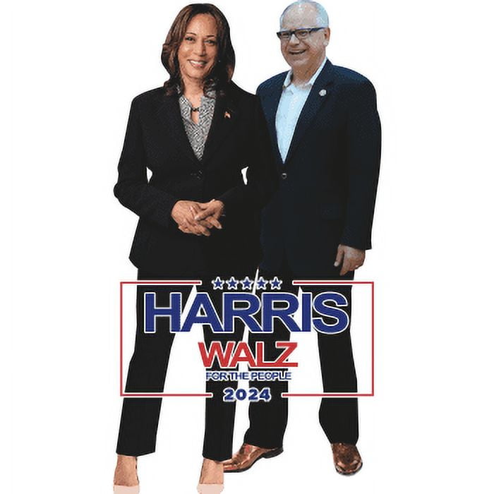 H38212 Kamala Harris Tim Walz 2024 For the People Cardboard Cutout Sign ...