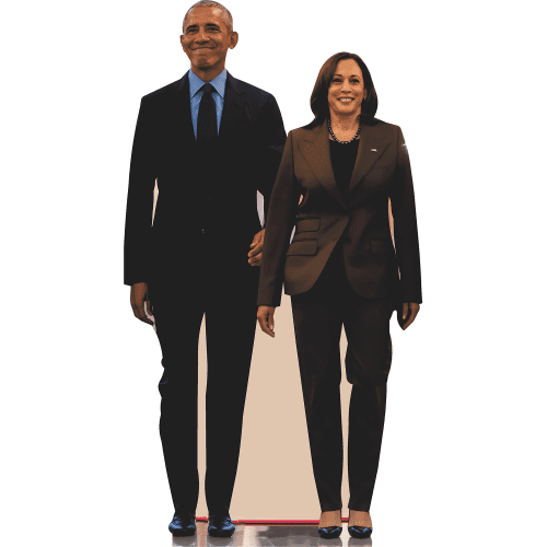 H38221 Barack Obama Kamala Harris Cardboard Cutout Standee Standup ...