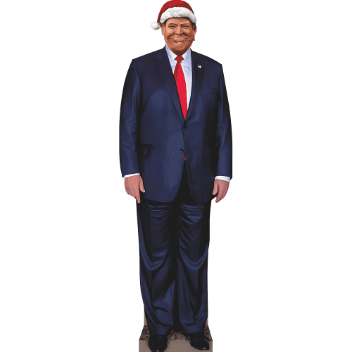 H38232 Donald Trump Santa Hat Christmas Holidays Winter Cardboard ...