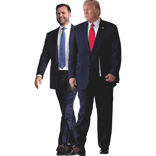 H38235 President Donald Trump and Vice President J. D. Vance Cardboard ...