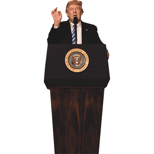 H38239 President Donald Trump Podium 2024 Cardboard Cutout Standee ...
