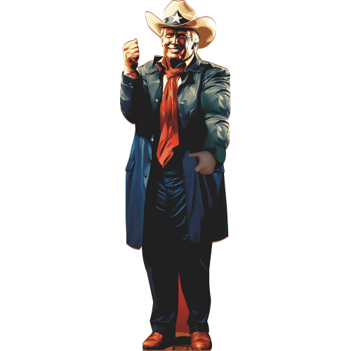 H38240 Donald Trump Texas Ranger Cowboy Law Man Cardboard Cutout ...