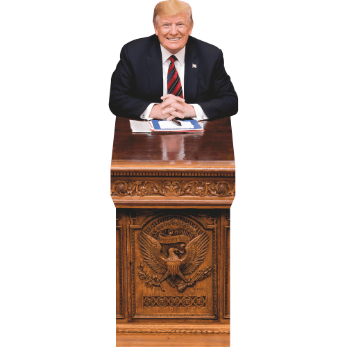 H38251 Donald Trump Sitting At Desk Cardboard Cutout Standee Standup ...
