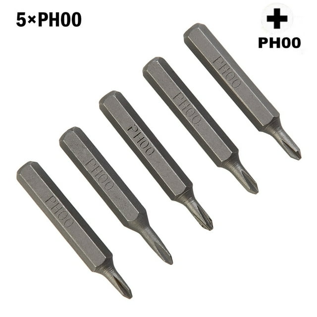 H4×28mm Cross Screwdriver Bits PH0000 PH000 PH00 PH0 PH1 PH2 4mm Hex ...