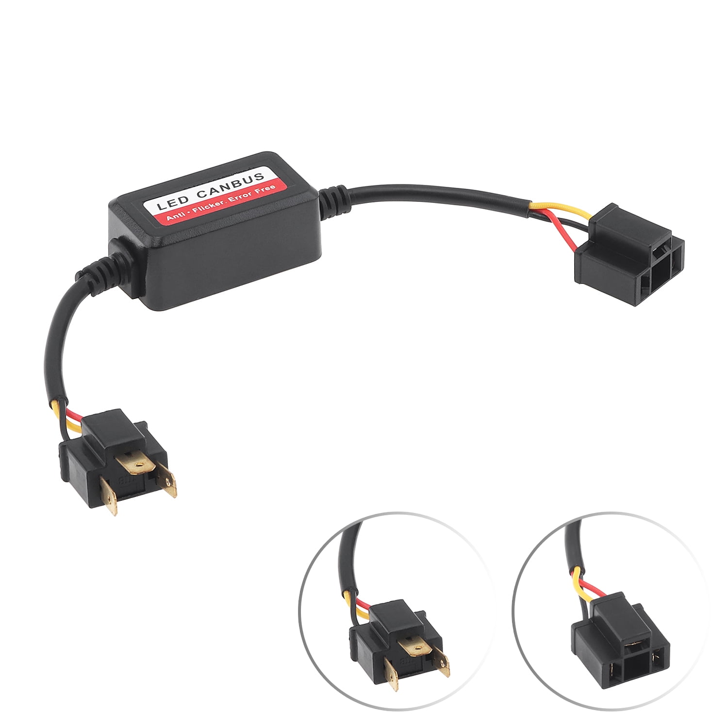 H4 / 9003 Car Headlight Adapter Anti Flickering LED Canbus Decoder ...