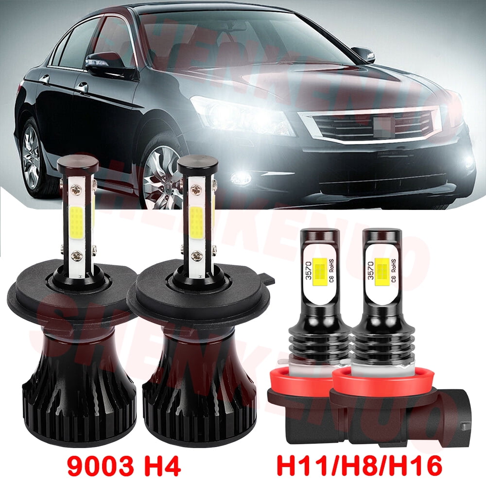 H4 9003 High&Low Beam for Honda CR-V 2007-2011 2012 2013 2014,1997-2004 LED Headlights H11 Fog ...