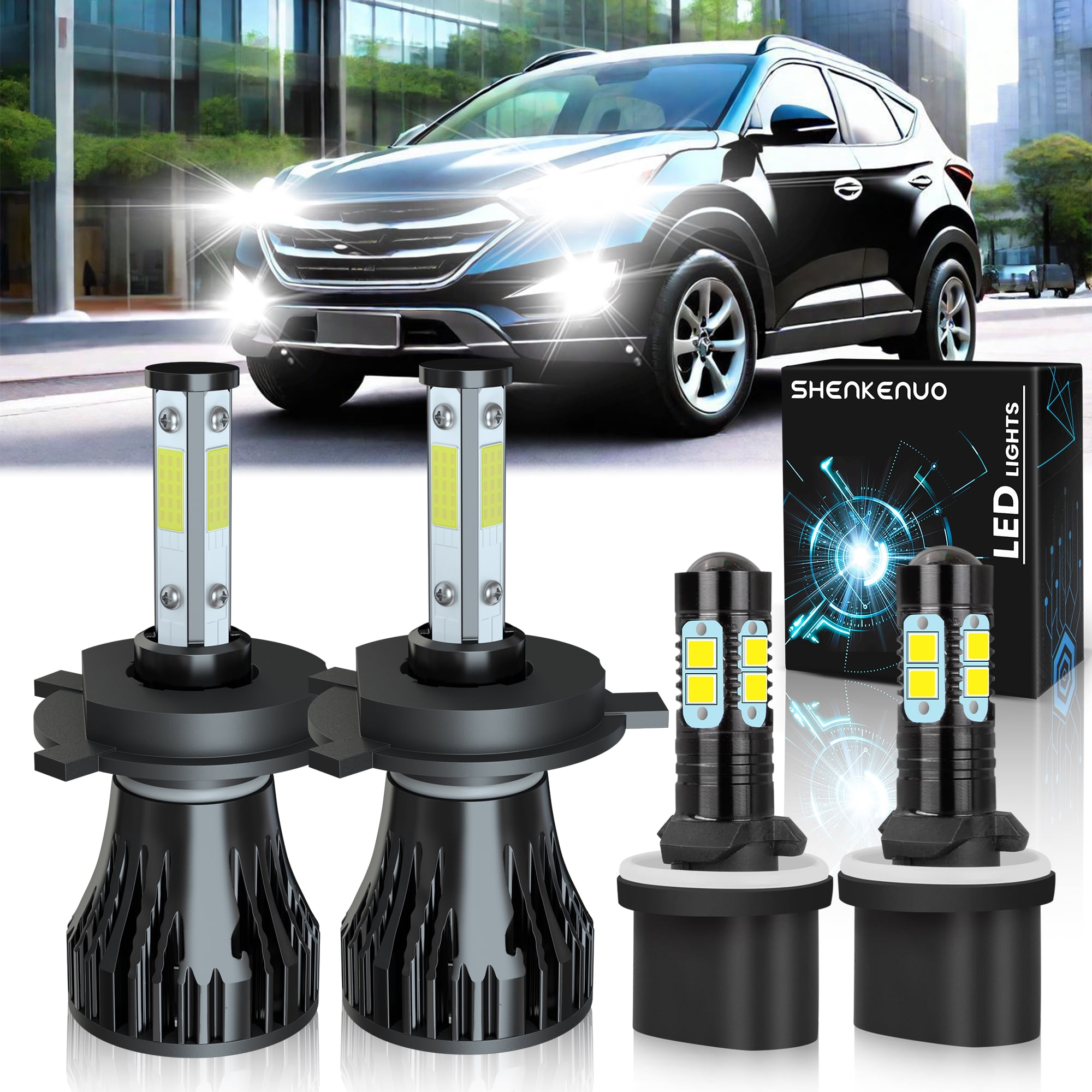 H4 9003 High&Low Beam for Hyundai Tucson 2010 2011 2012 2013 LED ...