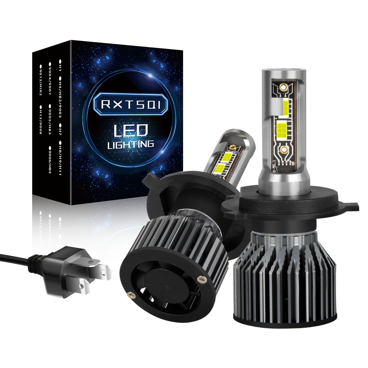 H4 9003 LED Headlight Bulbs Conversion Kit Hi/Low Dual Beam For Car ...
