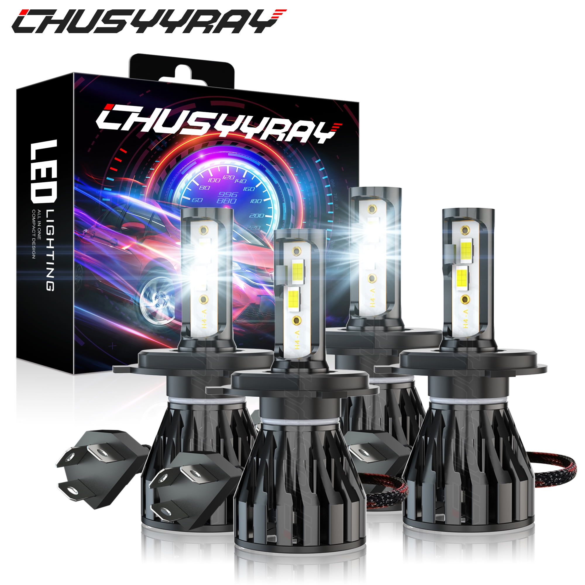 H4 9003 LED Headlight Bulbs High&Low Conversion Kit 6000K For Toyota ...