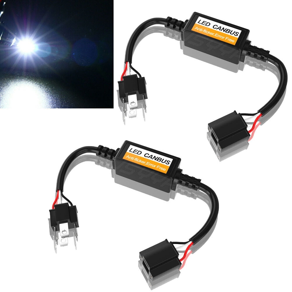 H4 9003 LED Headlight Load Resistor Error Free Anti Flicker Set of 2 ...