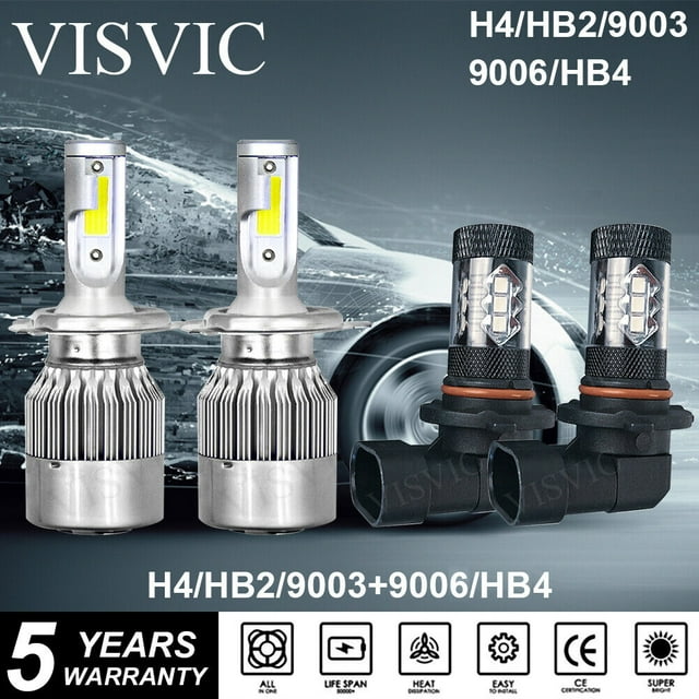 H4 9006 8000K LED Bulb Headlights Fog Lights for Toyota RAV4 01-05 Sequoia 01-07 - Walmart.com
