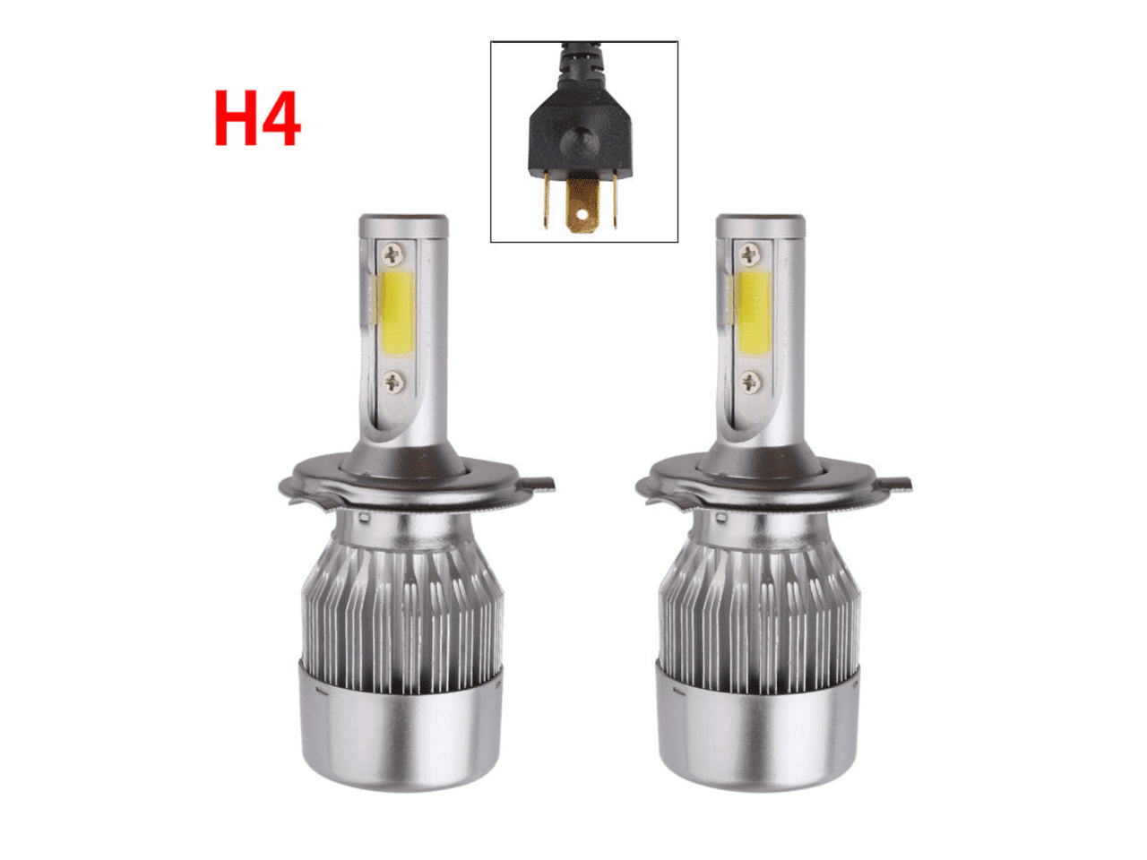 H4/HB2/9003 Led Headlight Bulb 36W Led Conversion Kit 3800LM 6000K Waterproof Led Headlight Bulb ...