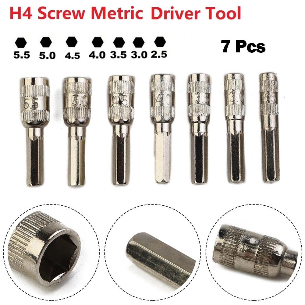 H4 Hex Shank Driver Tool Set with 6 Point Hex Socket for Car ...