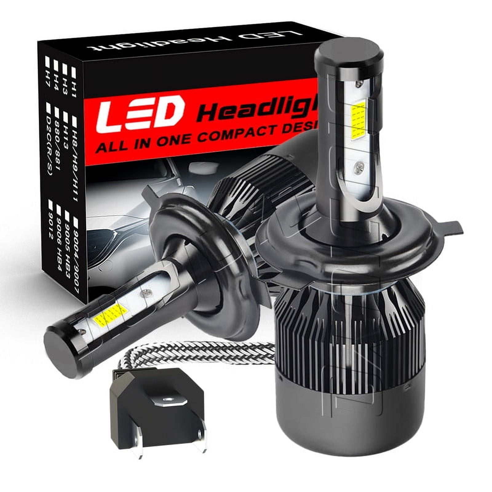 H4 LED Headlight Bulbs for 2001-2023 Kia Rio High and Low Beam Plug ...