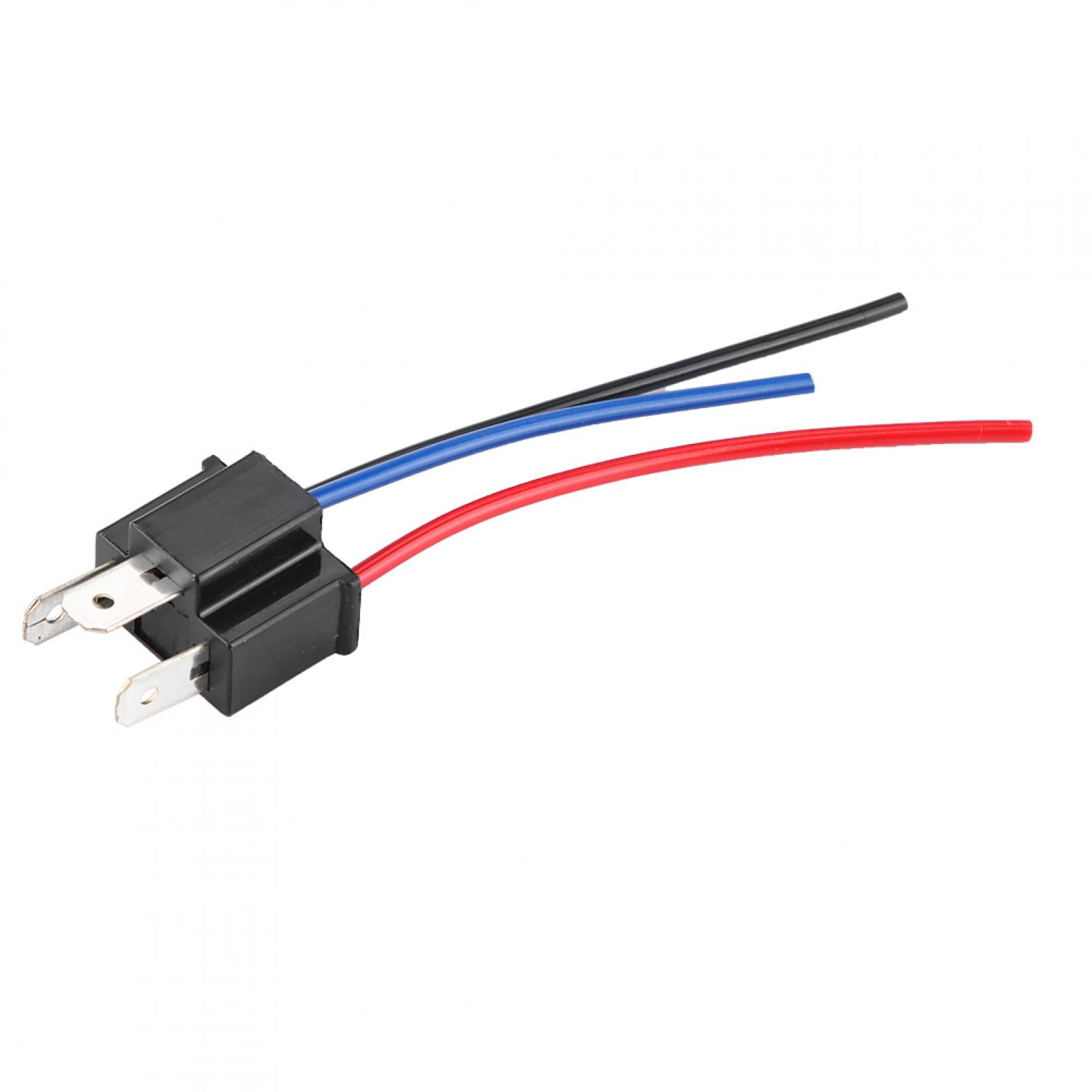 H4 Male Head Extension Connector Plug Socket with Wire Harness Heavy ...