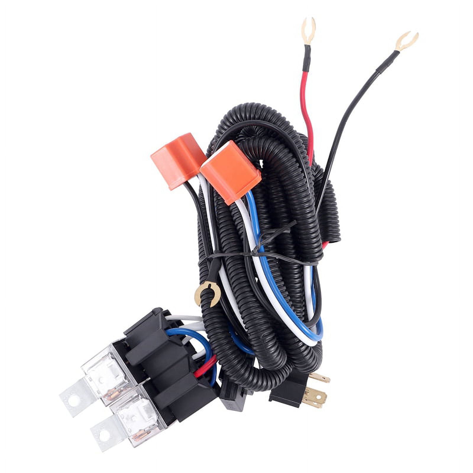 H4 Negative Switched LED Headlight Lamp Bulb Relay Wiring Harness Plug ...