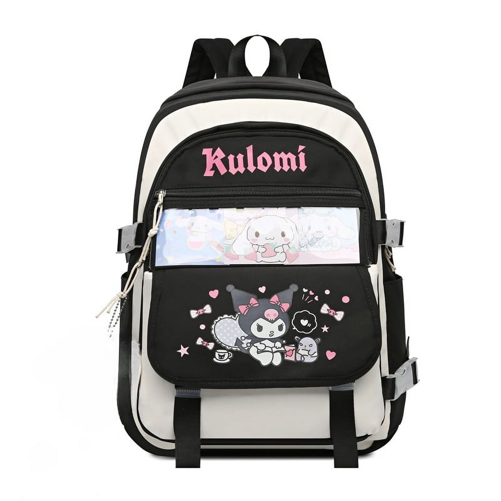 H43cm(17"in) Cute and trendy printed Kuromi Cinnamoroll backpack ...