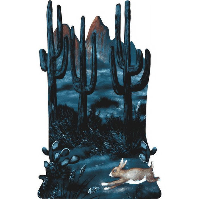 H49949 Wild West Cowboy Mountains Cactus Rabbit Grass Frontier ...
