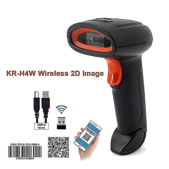 H4w Wireless 2d Handheld Wireless Barcode Scanner Portable Wired 1d 2d ...