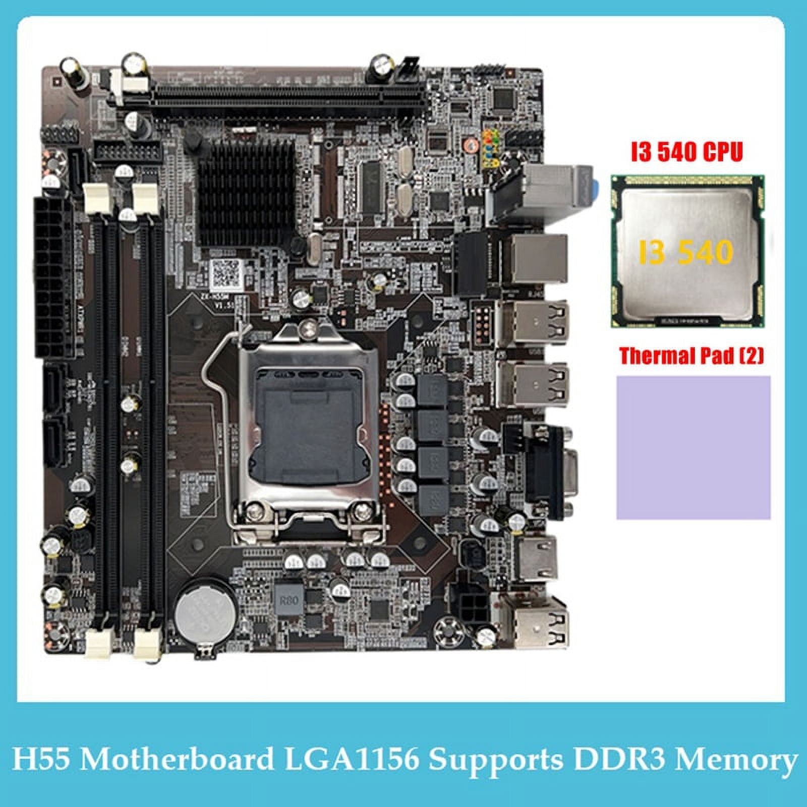 H55 Motherboard LGA1156 Supports I3 530 I5 760 Series CPU DDR3 Memory ...