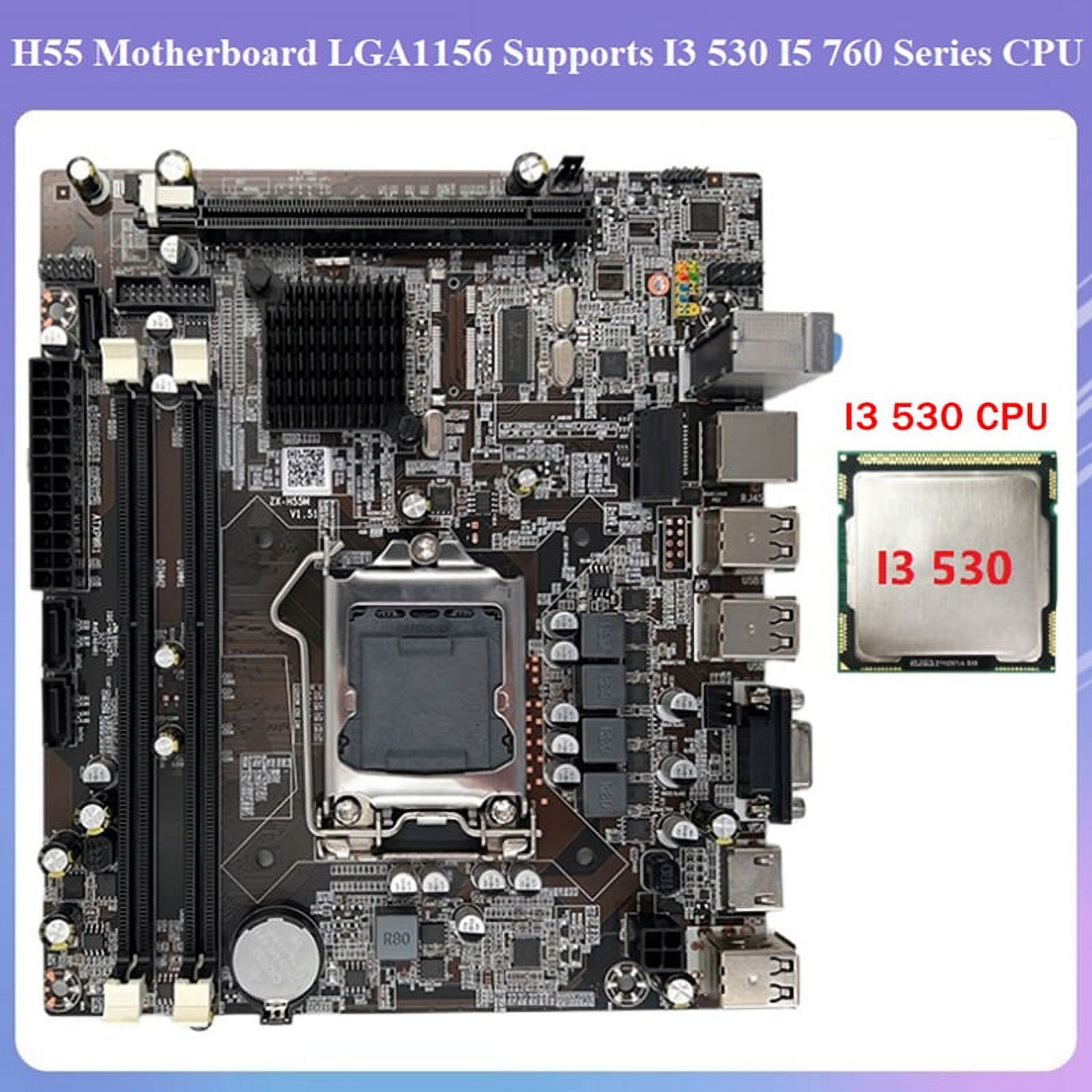 H55 Motherboard LGA1156 Supports I3 530 I5 760 Series CPU DDR3 Memory ...