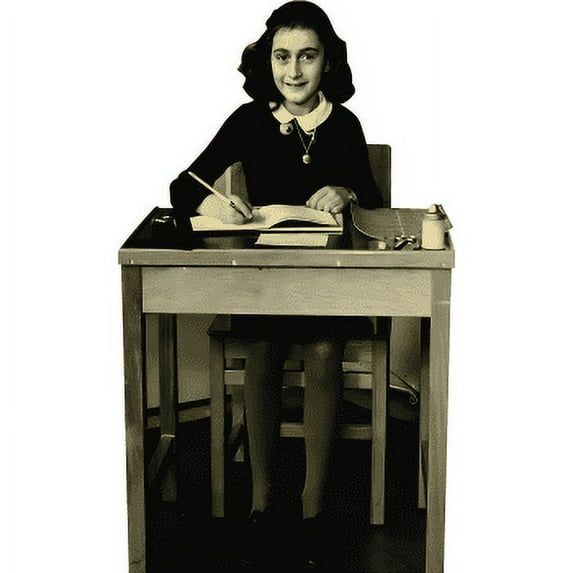 H58099 Anne Frank Diary Sitting School Desk Cardboard Cutout Standee ...