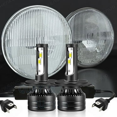 H6024 Head Light Glass Housing Lamp Conversion Diamond Chrome 7" Round ...
