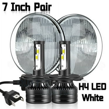 H6024 Head Light Glass Housing Lamp Conversion Diamond Chrome 7" Round ...