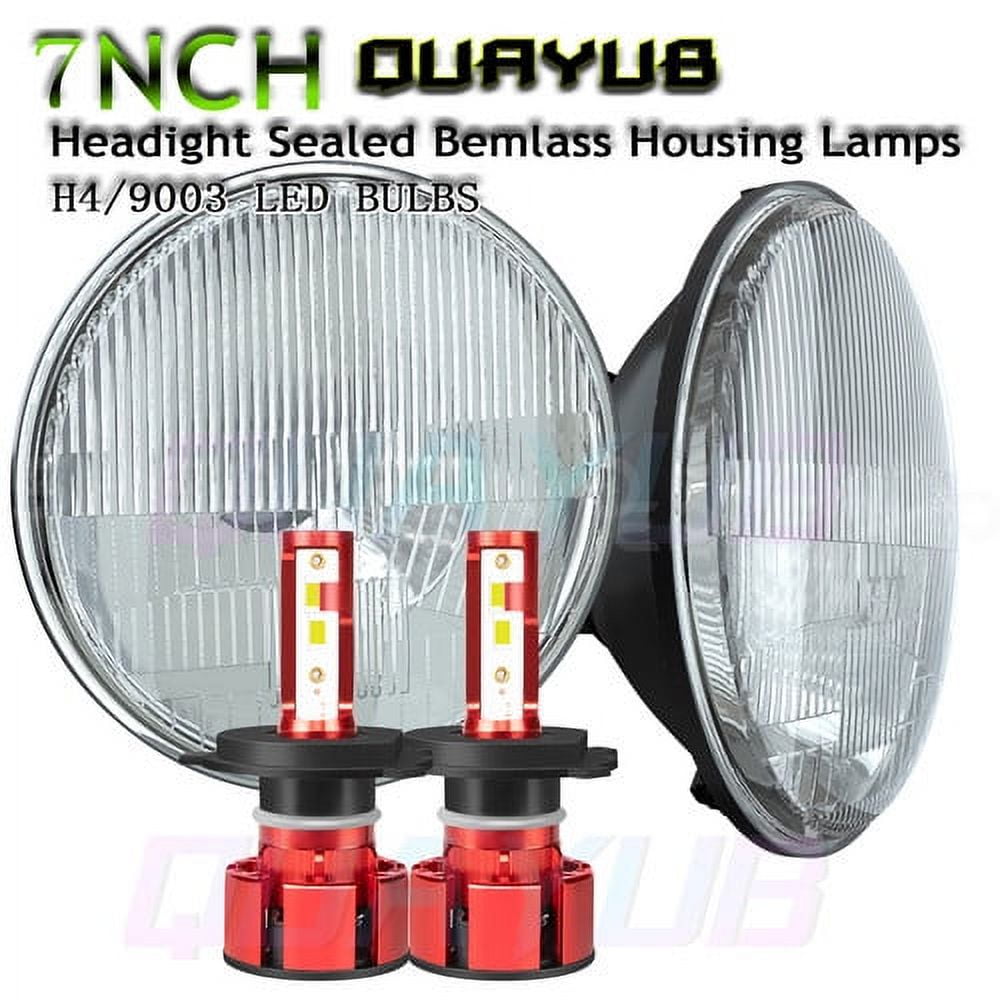 H6024 Head Light Glass Housing Lamp Conversion Diamond Chrome 7" Round ...
