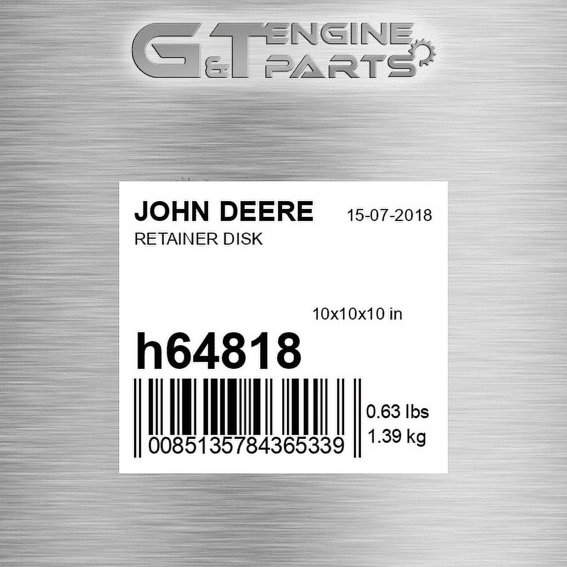 H64818 RETAINER DISK fits JOHN DEERE (New OEM) - Walmart.com