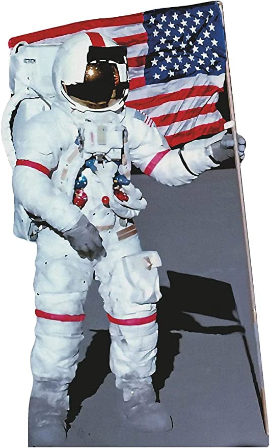H69358 Alan Shepard Astronaut on Moon with Flag Cardboard Cutout ...