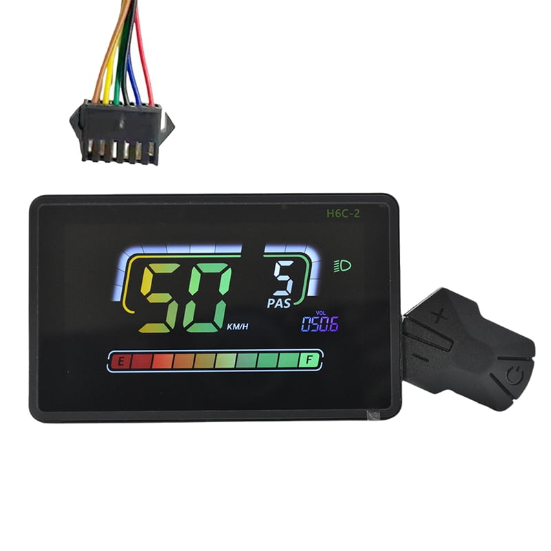 H6C-2 E-Bike Meter LCD Display Electric Scooter Speedometer Dashboard ...