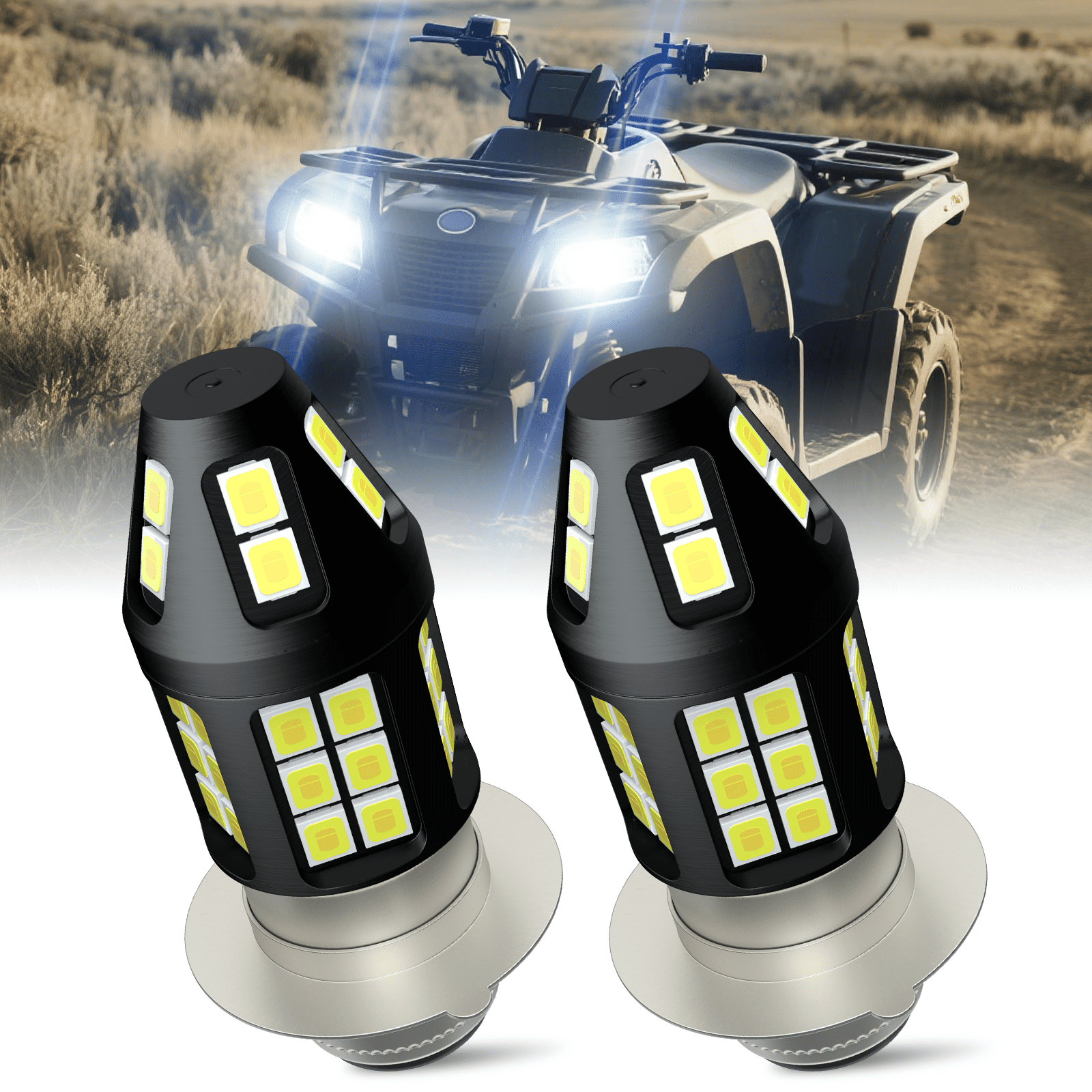 H6M Bulb Compatible with 1996-2016 Kawasaki Yamaha Rhino 660 450 Big ...