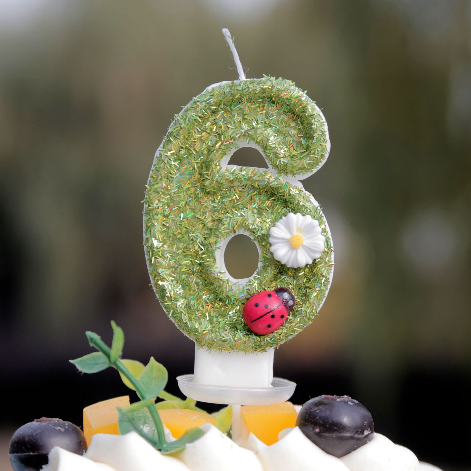 H7.5cm Ladybug Flower Digital candles birthday number candle cake plug ...