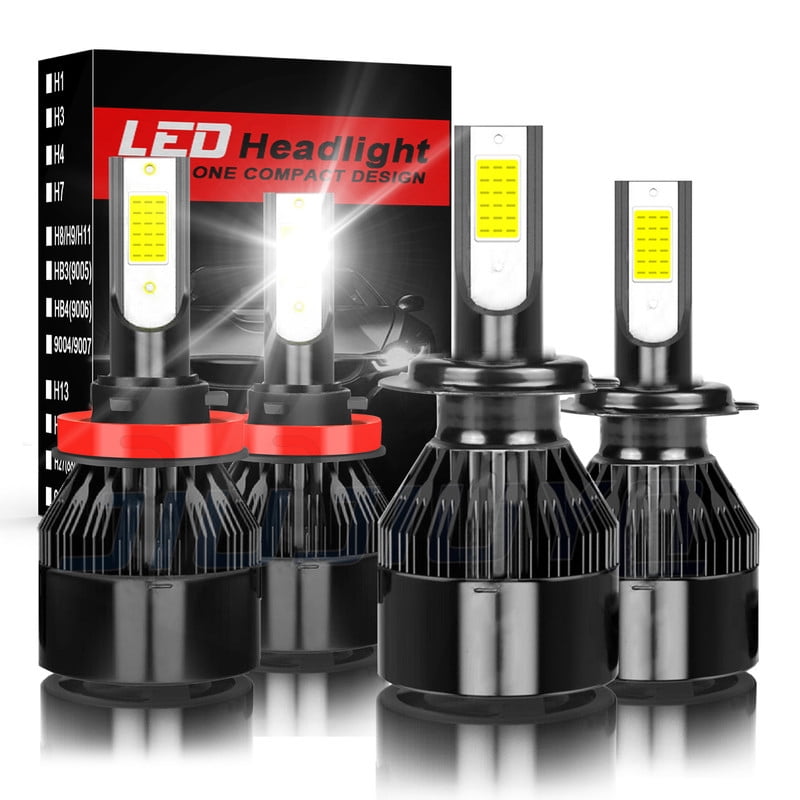 H7 H11 H9 LED Headlight Bulbs for 2013-2016 Hyundai Santa Fe High and ...