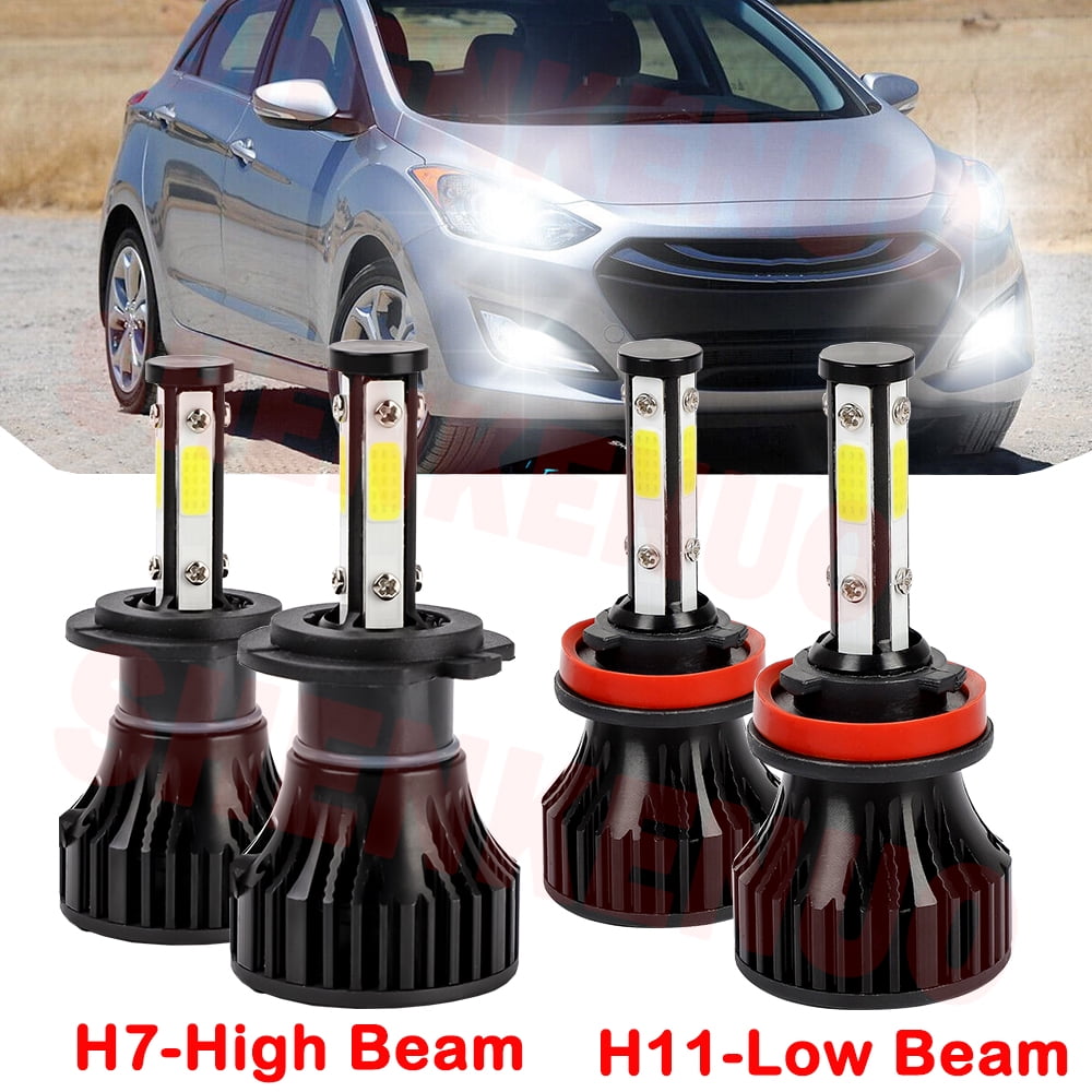 H7 H11 Led Headlight Bulbs for Hyundai Elantra 2011 2012 2013 High&Low ...