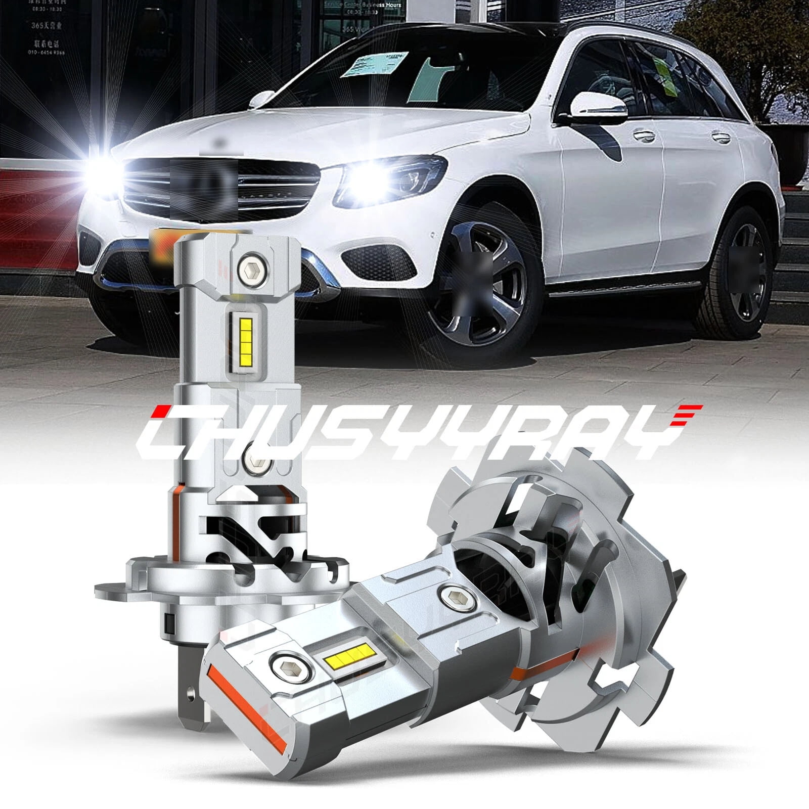 H7 LED Bulbs Low Beam Compatible for Mercedes-Benz GLC300 2016-2019 ...