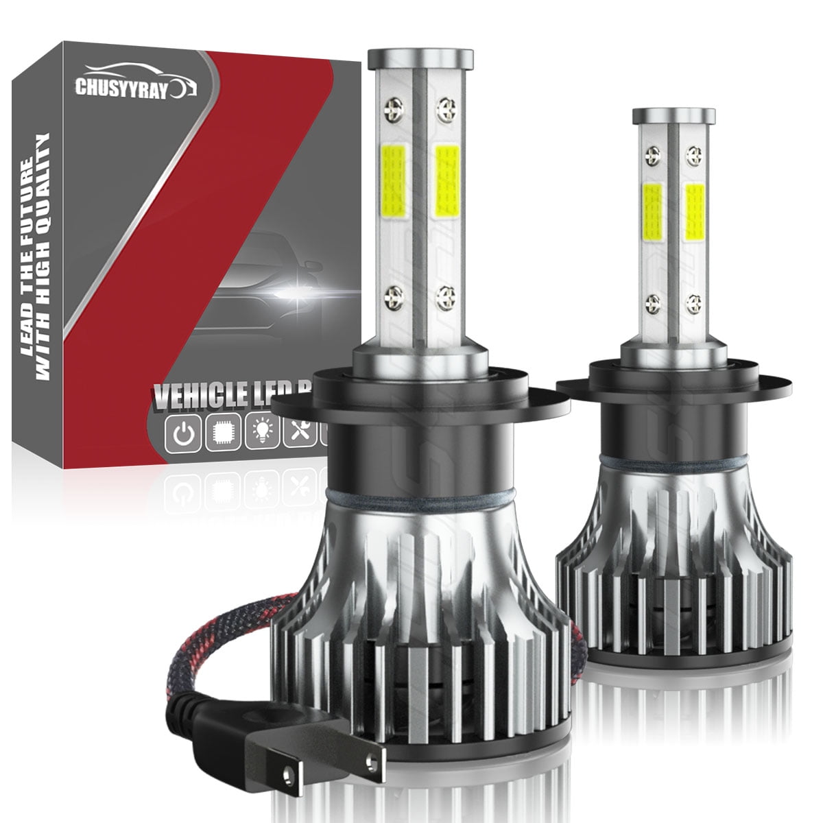 H7 LED CHUSYYRAY KIT Headlight Conversion SUPER WHITE 6000k - Walmart.com