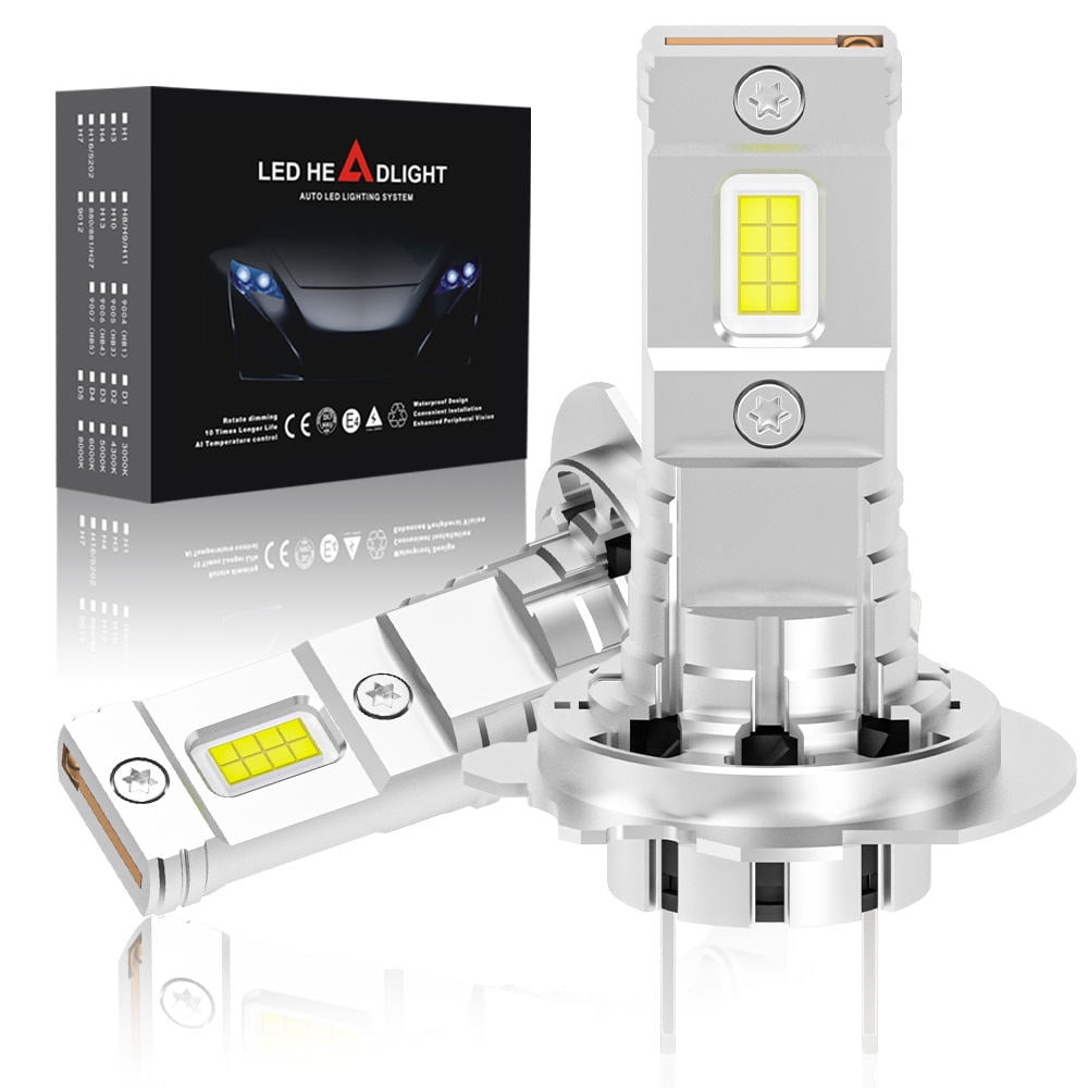 H7 LED Headlight Bulb, 1:1 Mini Size , 6500K White, 8 CSP Chips Super ...