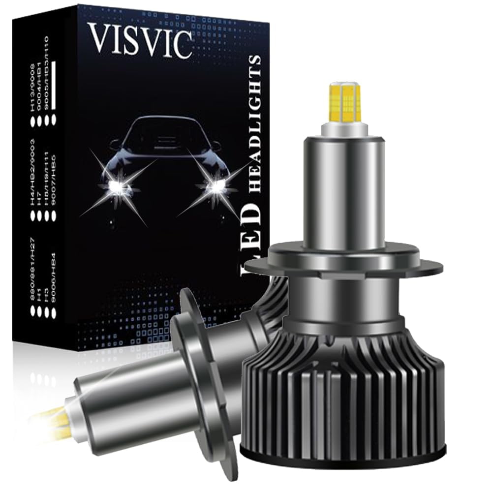 H7 LED Headlight Bulbs, 100W 15000 Lumens Bright LED Headlights, 6500K ...