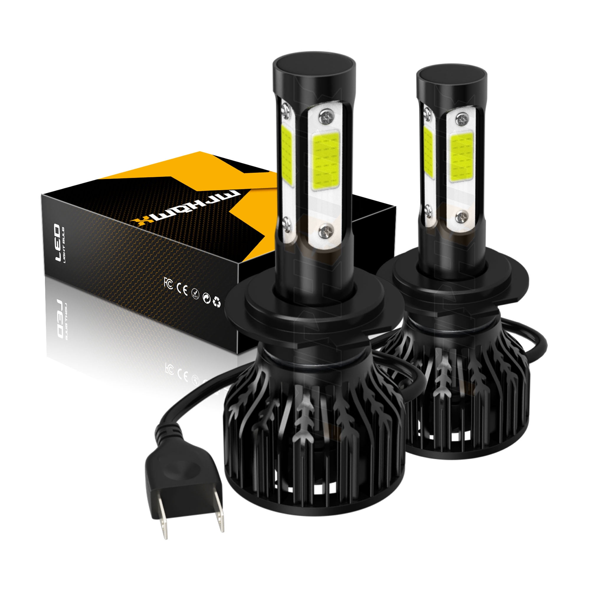 H7 LED Headlight Bulbs 60W 10000LM Super Bright LED Headlights 6000K ...