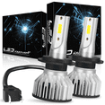 H7 LED Headlight Bulbs, High Beam/Low Beam 72W 7200LM 6000K 1:1 Design ...