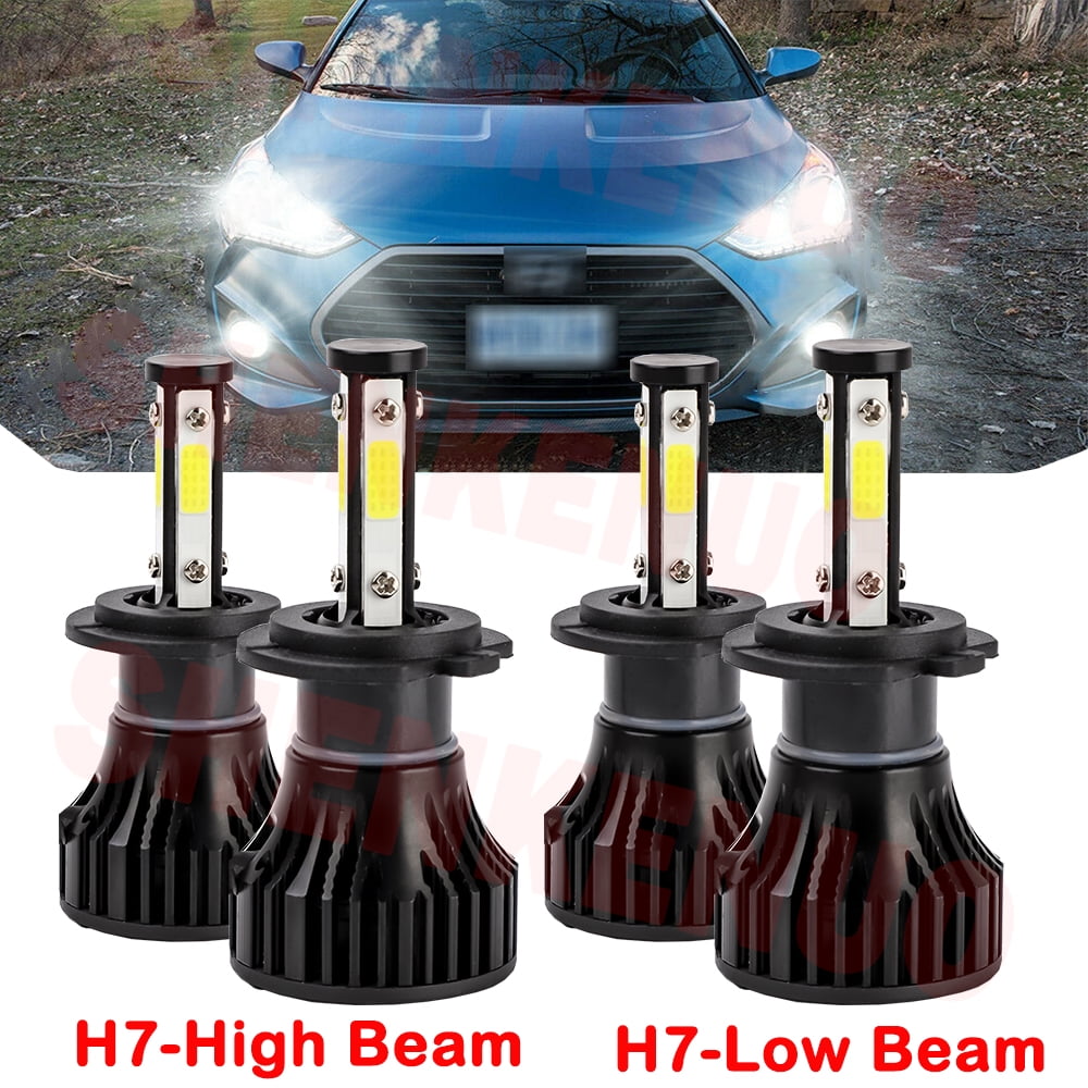 H7 LED Headlight Bulbs for Hyundai Veloster 2012 2013 2014 2015 2016 ...