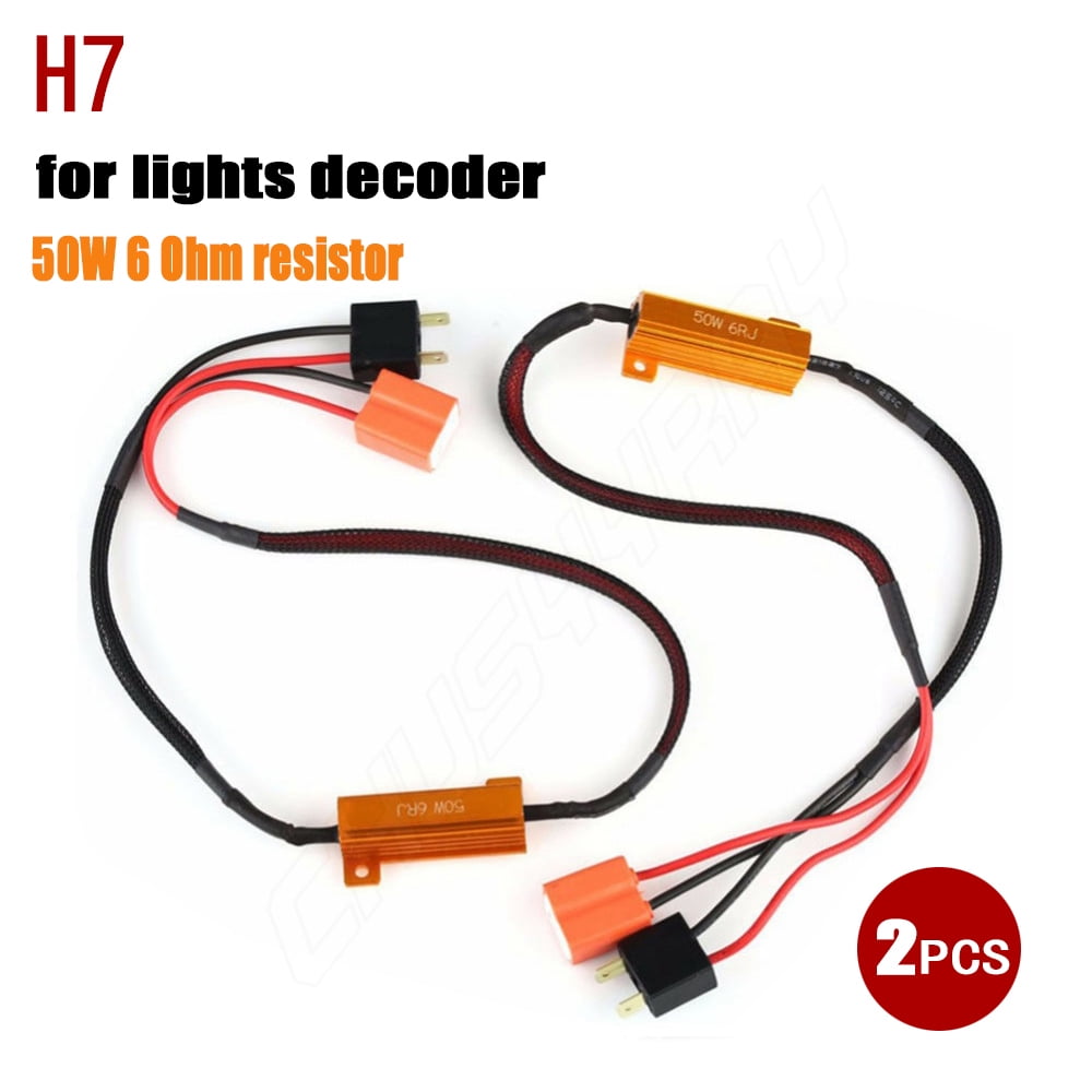 H7 LED Headlight Canbus No Error Anti Flicker Resistor Canceller ...