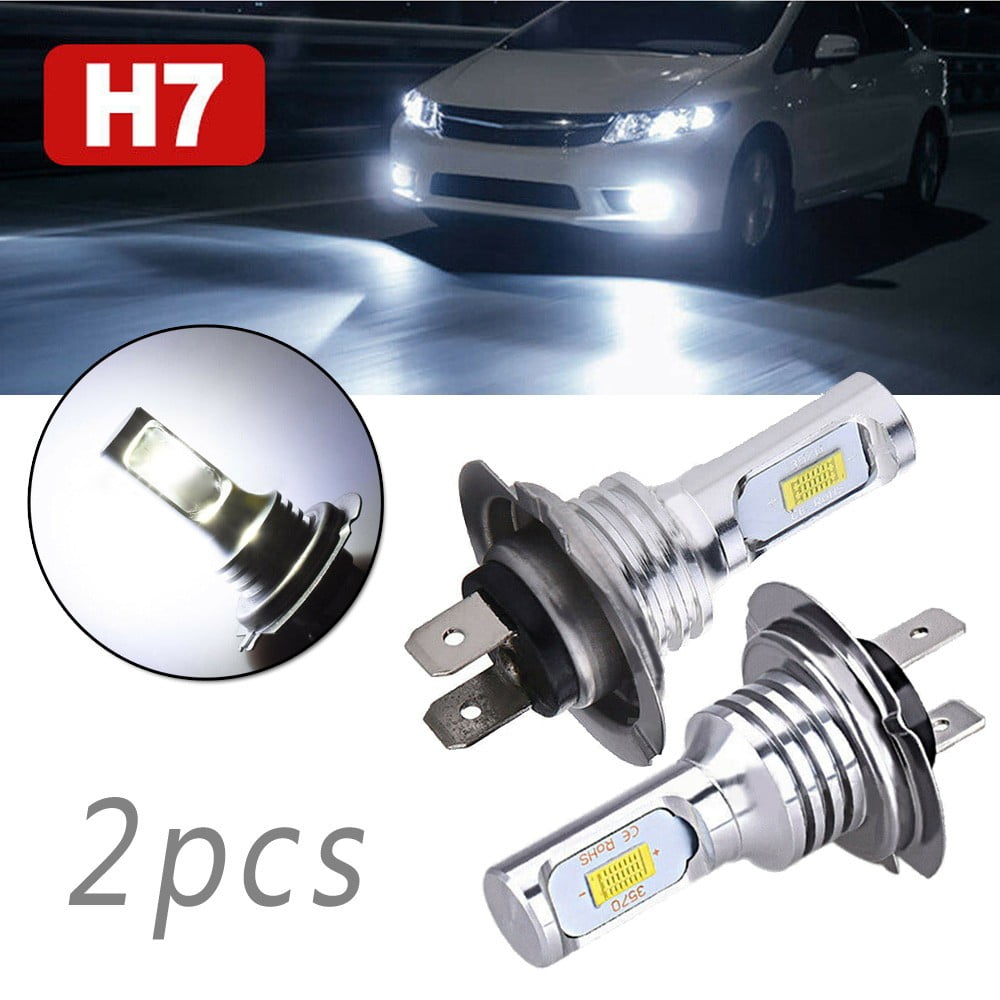 H7 LED Headlight Bulbs Lights High Low Beam 55W 8000LM 6000K Super ...
