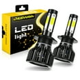 H7 Motorcycle LED Headlights Bulbs Kit High/Low Beam 55W 8000LM 6000K ...